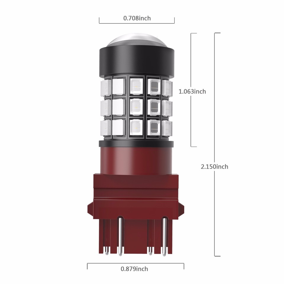 Alla Lighting Brake Turn Signal Light 3057 Red LED Bulb Blinker Lamps ...