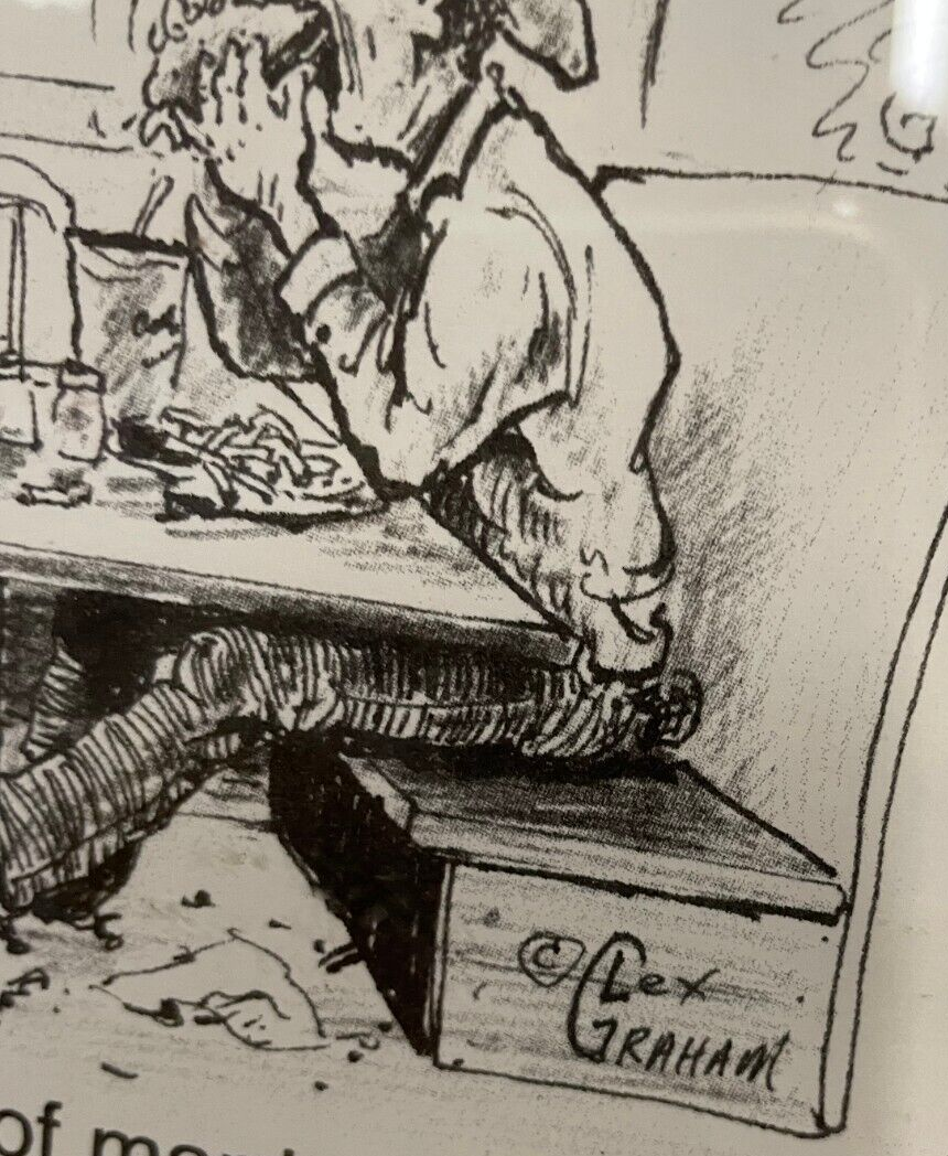 Vintage Framed The Back Forty Cartoon by Lex Graham From Old Restaurant ...