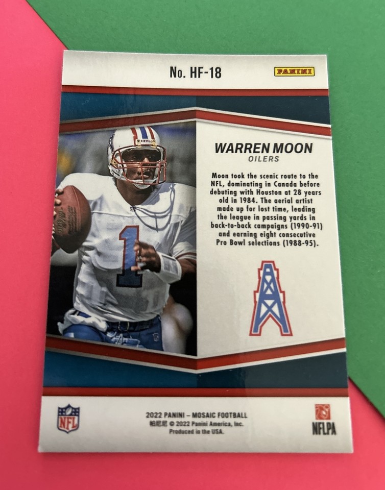 2022 Mosaic Warren Moon Houston Oilers Hall Of Fame Holofame Card #HF ...