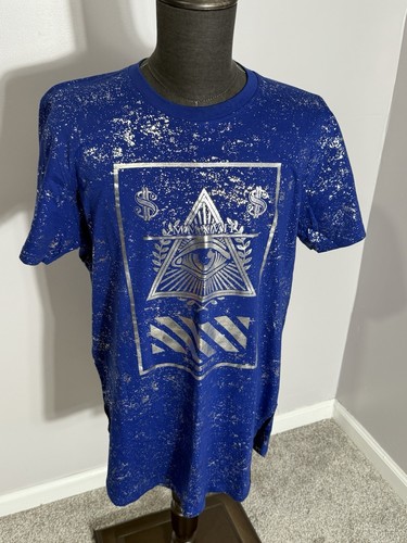 VTG Switch Remarkable Men's Shirt Blue iLLuminati Graphic Size XL EUC ...