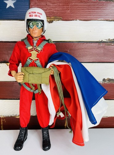 VINTAGE 1964 GI JOE/HASBRO/PALITOY*ACTION MAN RED DEVIL PARACHUTIST 1st ...