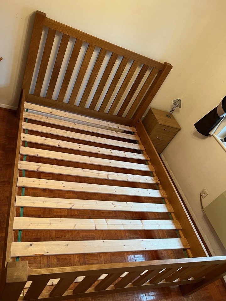 Wooden King Size Bed Frame (Frame Only, No Mattress). LOCAL COLLECTION ...