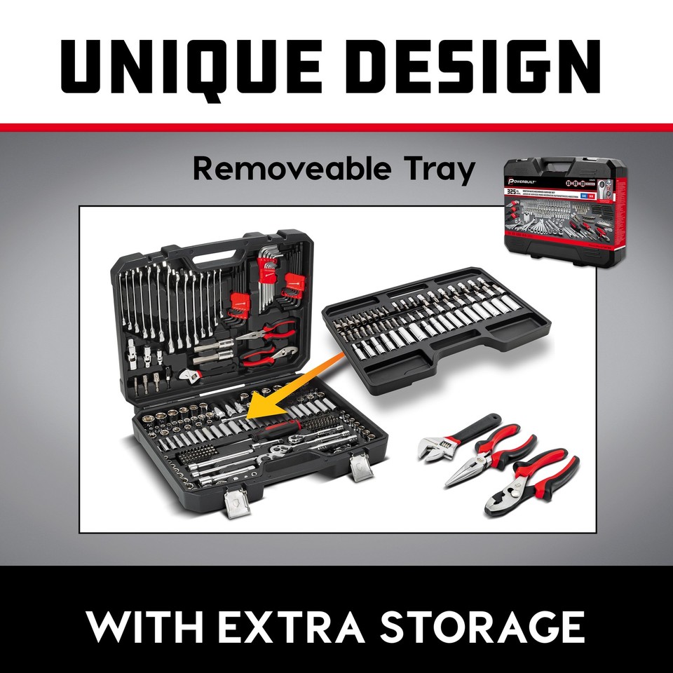 Powerbuilt 325 Piece Deluxe Mechanics Tool Set - 643042ECE | eBay