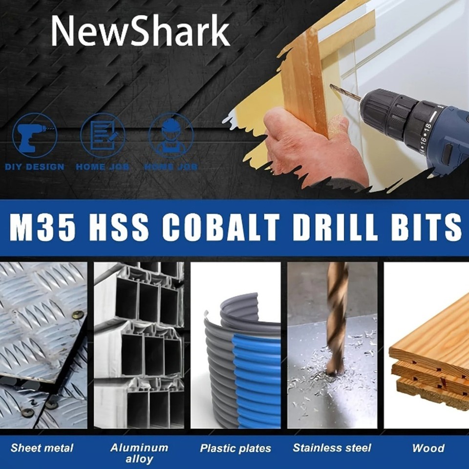 Set Drill Bits Spare Straight Handle Metric Parts Round Easy ...