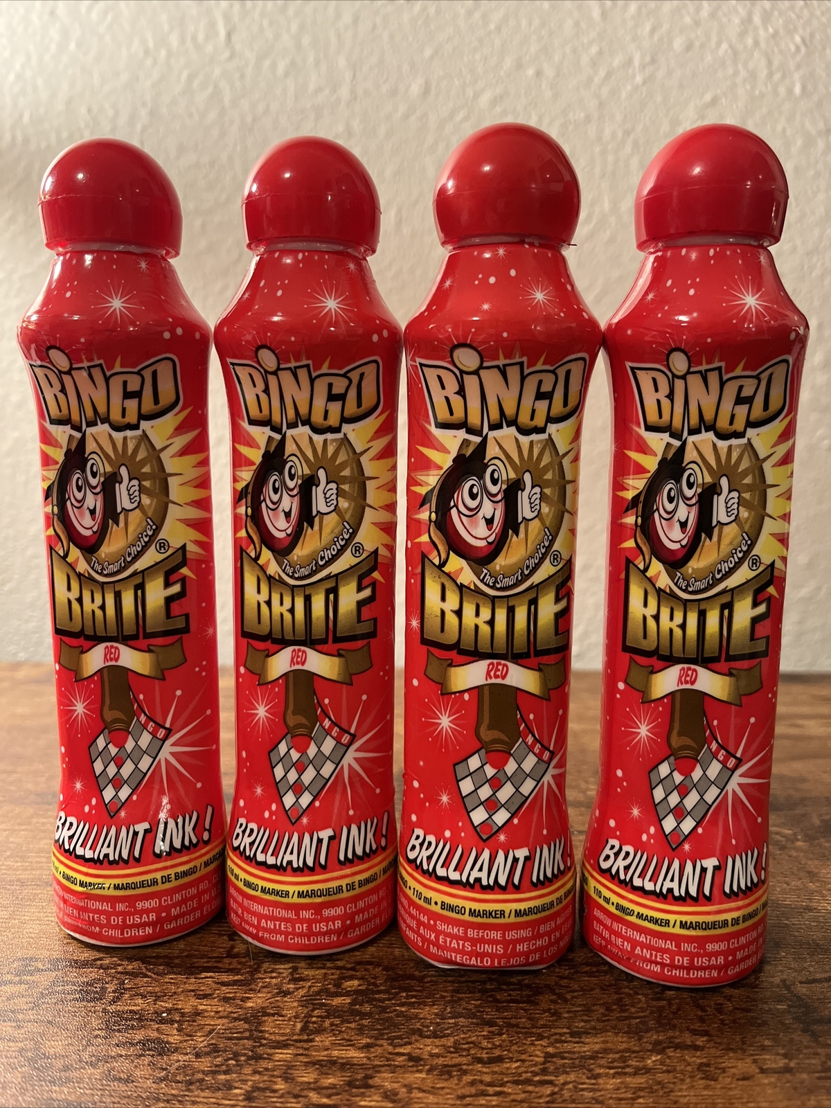 4 Pack 110ml Bingo Brite Dobber/Dauber/Dabber/Marker Game Play. Crafts ...