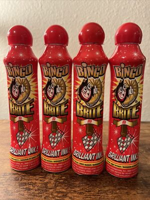 4 Pack 110ml Bingo Brite Dobber/Dauber/Dabber/Marker Game Play. Crafts ...