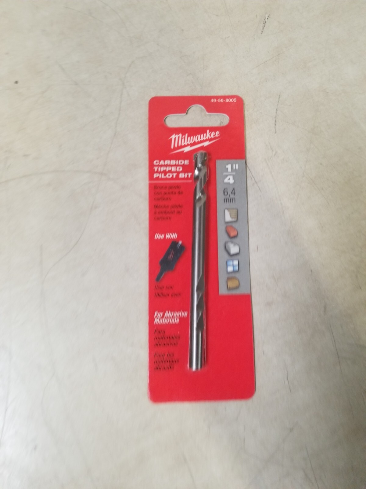 Milwaukee Tool 49-56-8005 1/4" X 4" Carbide Tipped Pilot Bit | eBay