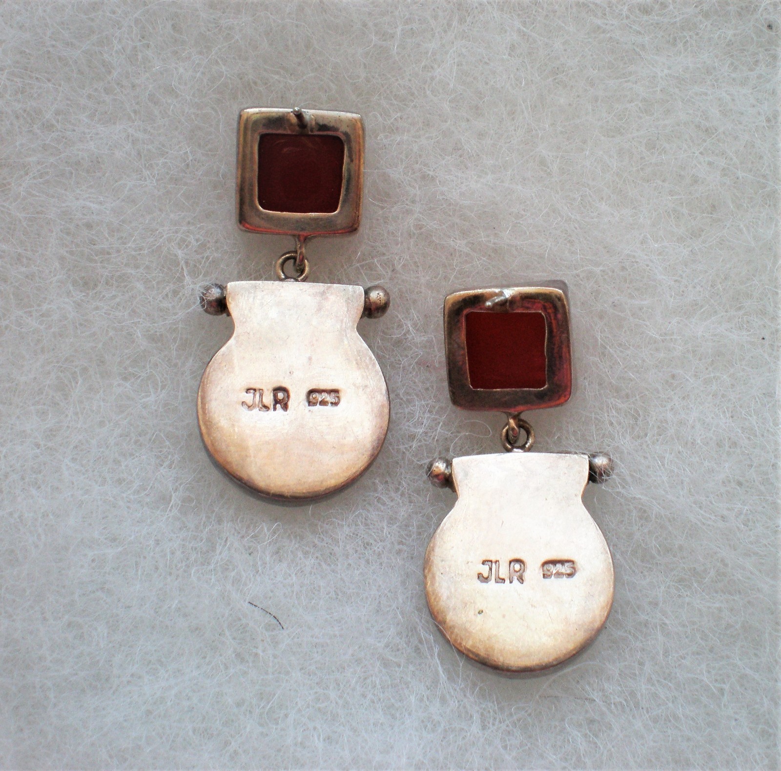 JANICE LEE RIPLEY JLR Sterling Silver 925 Carnelian Modernist Dangle ...