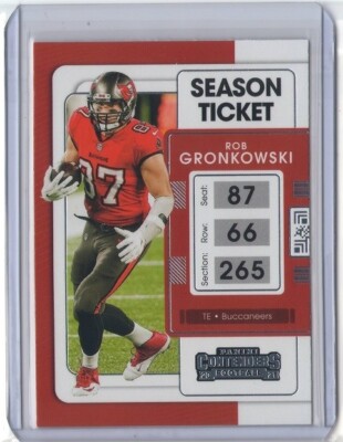 ROB GRONKOWSKI 2021 Panini Contenders Season Ticket Base Card #93 BUCS ...