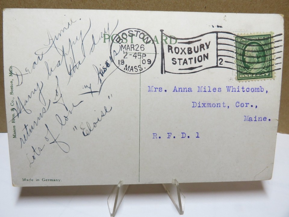 Boston MA Adams Square Postcard 1909 | eBay