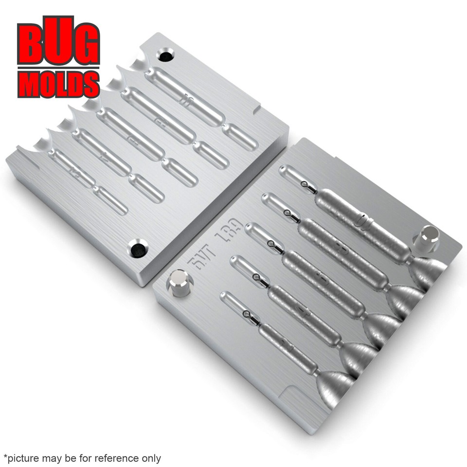 FishingSinkerMold AluminiumFishingMold Lure making Lead Molds Drop Shot ...