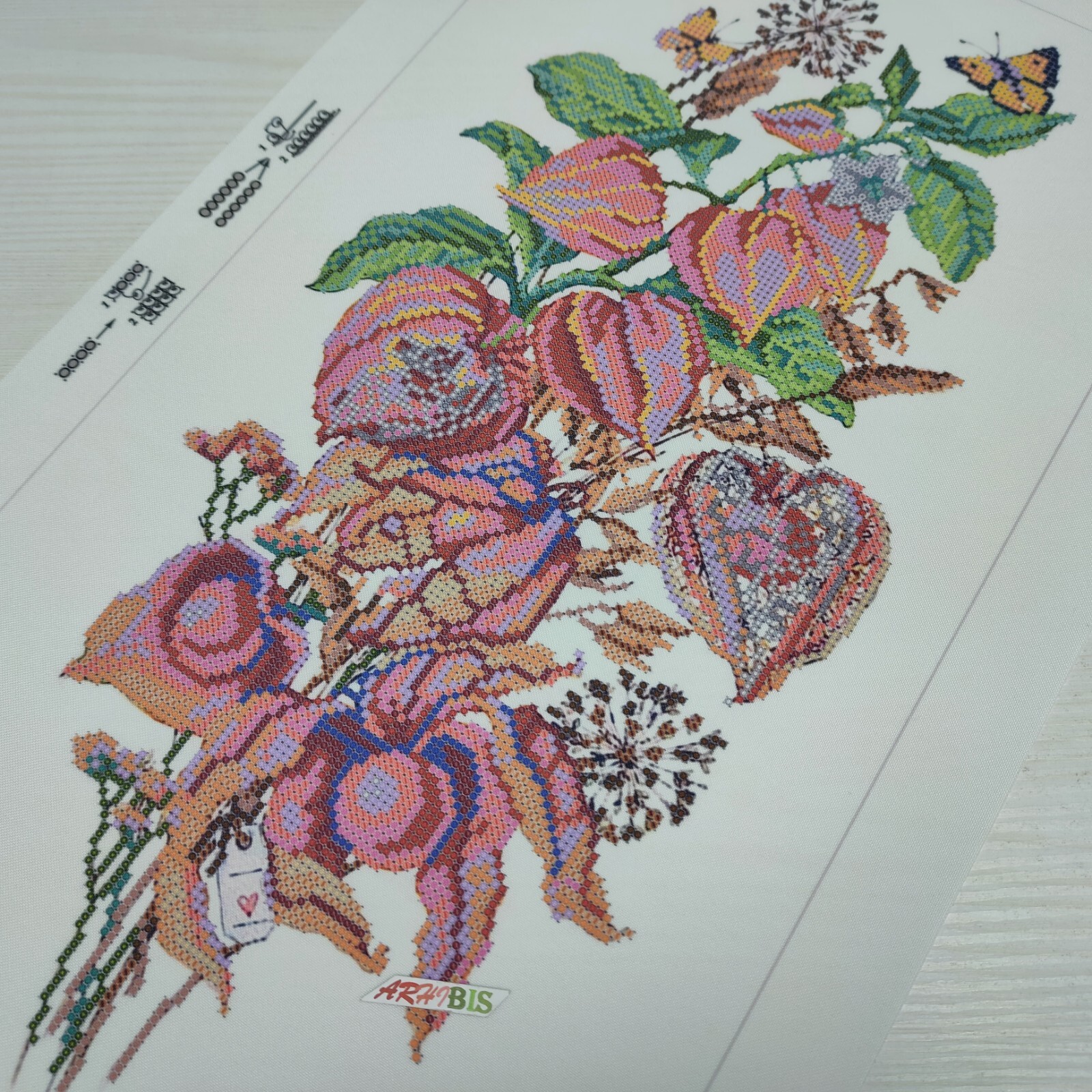 Bead Embroidery Kit DIY Craft Kit stamped Bead Needlepoint Physalis tk ...