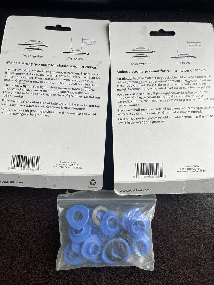 COGHLAN'S Plastic Snap N Tap Tarp GROMMETS Eyelets Repairs Canvas ...