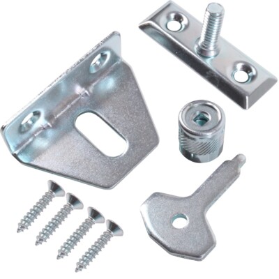 SILVER LOCKING WINDOW STAY CATCH Security Arm Fastener Vent Latch Wood ...