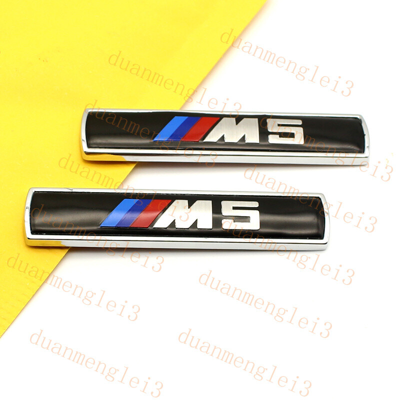 2pcs Black Metal M5 Emblems Fender Badge Car Truck Decal Sticker | eBay