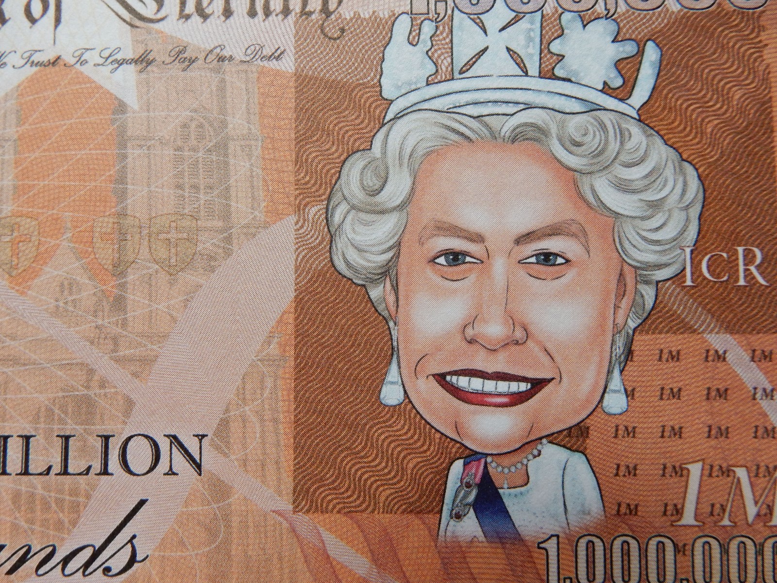 One Million Novelty Note HER MAJESTY QUEEN ELIZABETH II Fantasy Bill £ ...
