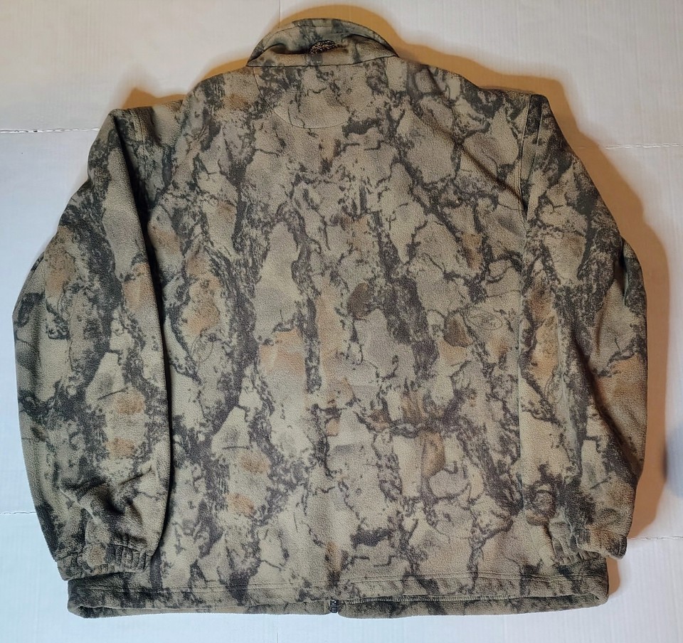 Vintage Natural Gear Camouflage Medium Weight Fleece Coat Hunting ...