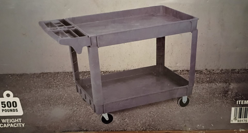 Franklin 36in X 24in Two Shelf Utility Cart With 500lb Capacity | eBay