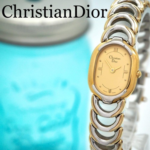 Beautiful Christian Dior Watch Women's Gold Oval Christian Dior,13308 ...
