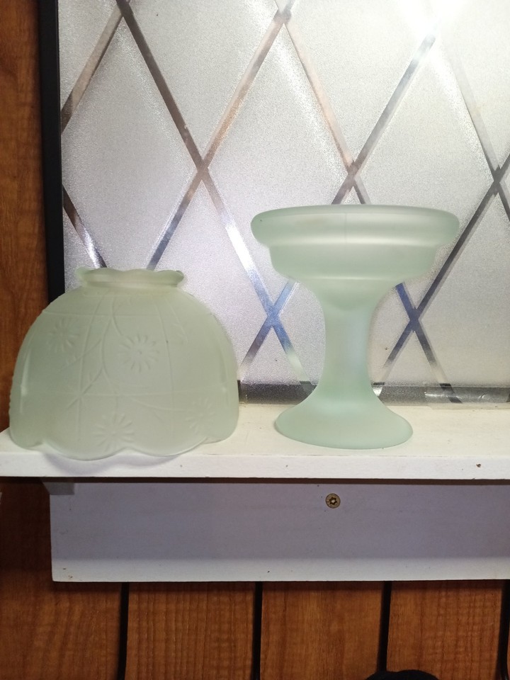 vintage Westmoreland frosted satin glass fairy lamp. | eBay