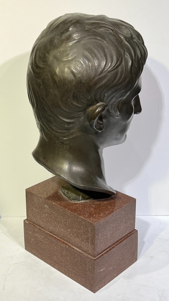 Grand Tour Meroe Augustus Bronze Marble Bust Sculpture After the ...