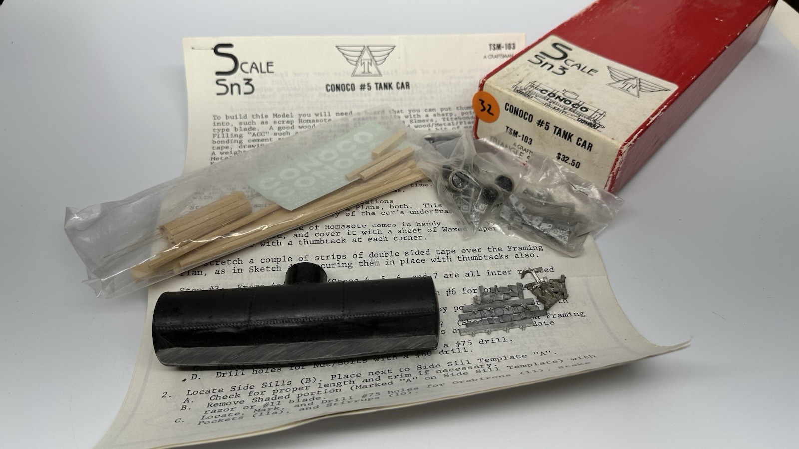 Sn3 Triangle Scale Models Conoco Tank Car 5 TSM-103 O-32 | eBay