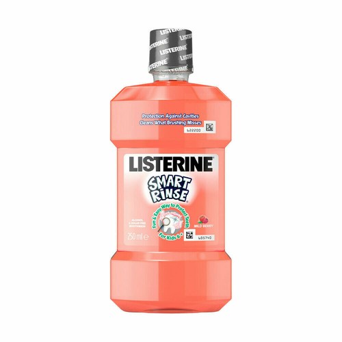Listerine Smart Rinse Mouthwash for Children Mild Berry 250ML NEW UK ...