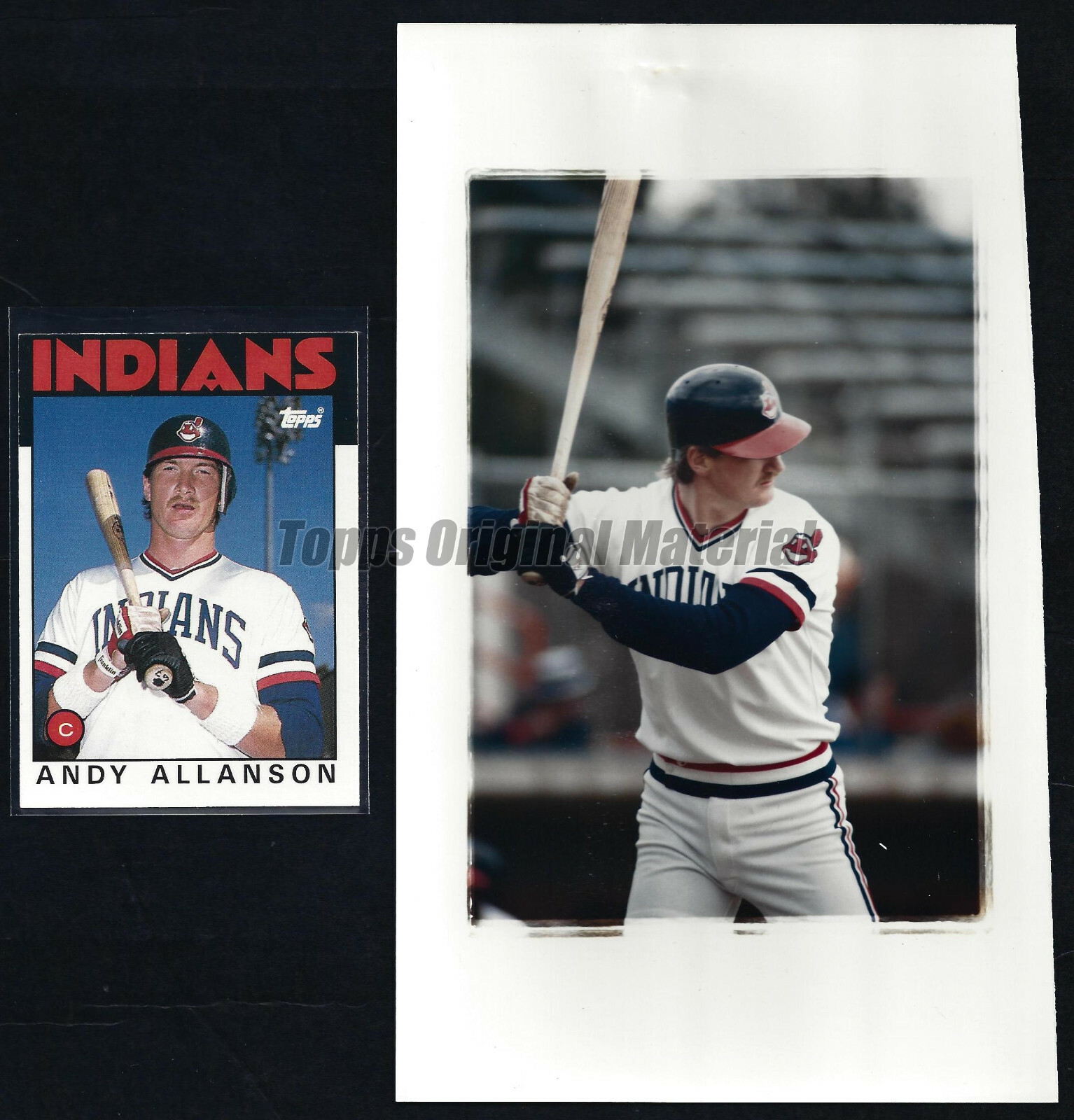 Andy Allanson Indians 1986 Topps Traded Original Extra Photo 5x8 Vault ...