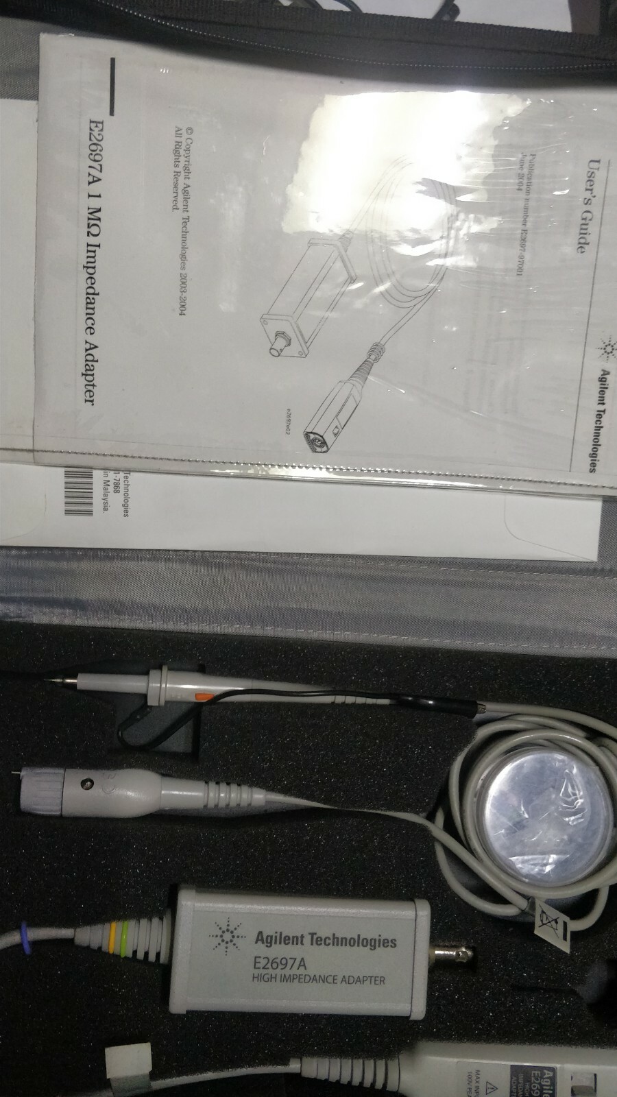 Agilent E2697A High Impedance Adapter with 500 MHz Passive Probe ...