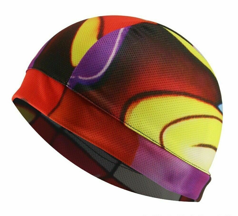 Dome Cap Helmet Liner Elastic FootBall Biker Beanie Hat Head Wrap ...