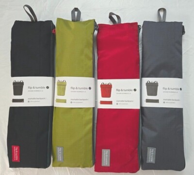 Flip & Tumble Stashable Backpack Foldable Reusable Travel Bag ( Choose ...