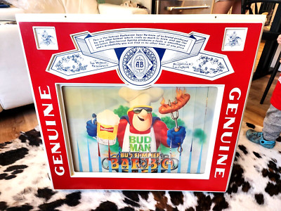 RARE WORKING 1991 BUD LIGHT Budweiser Budman Bud Man summer plastic ...