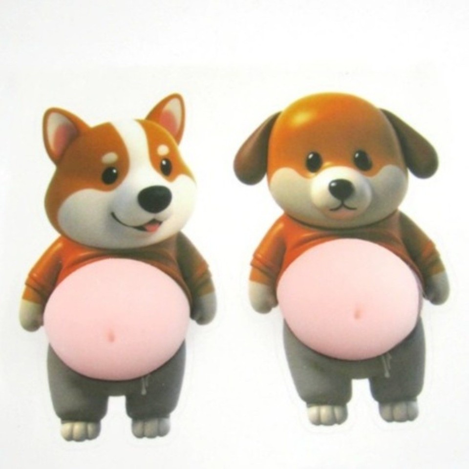 Squeezable 3D Shiba Inu Stickers 3D Cute Puppy Sticker Party Favor ...