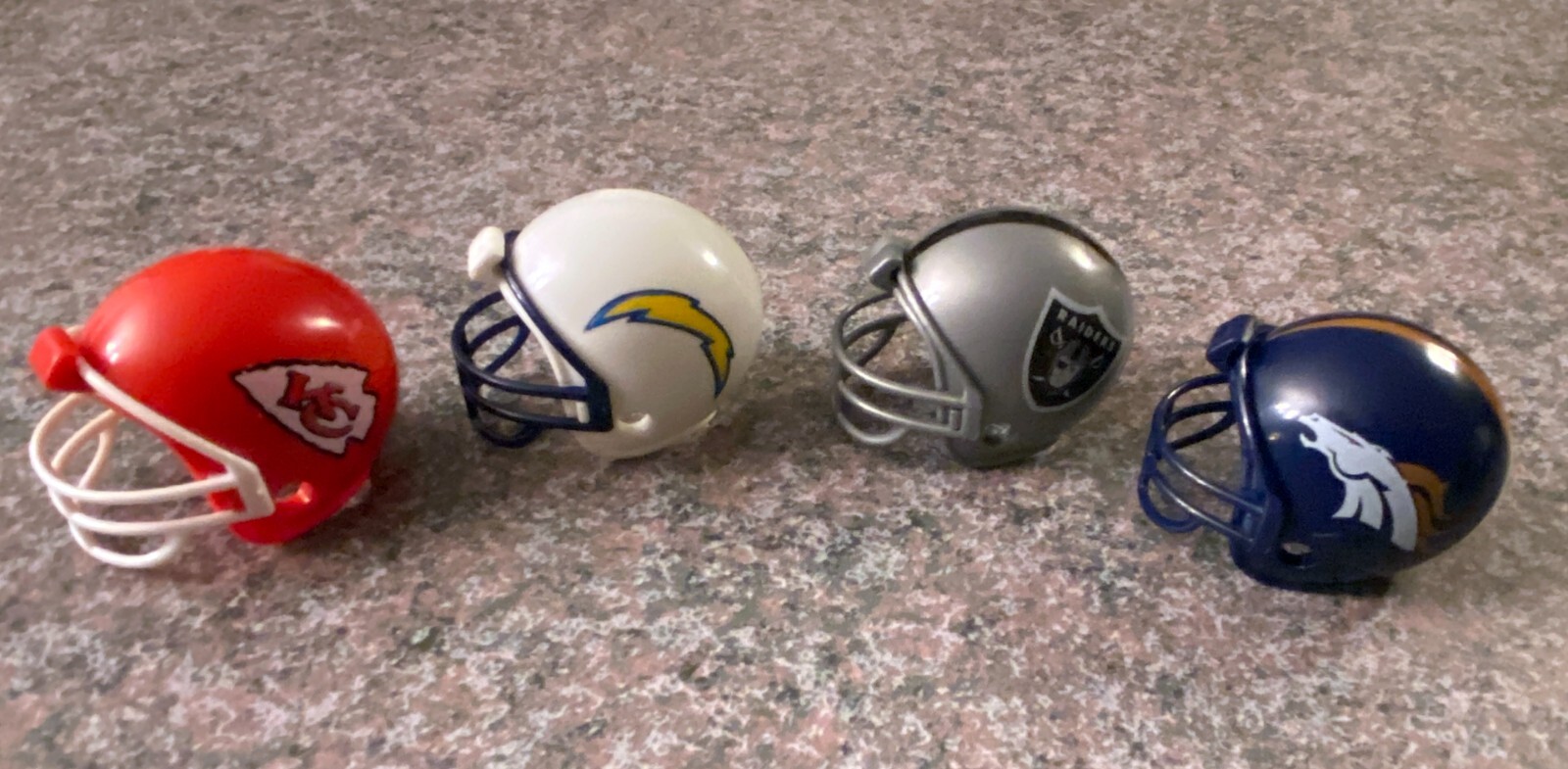NFL Mini Helmets-Gumball Machine - AFC West, Chiefs, Chargers, Raiders ...