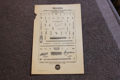 1930's Remington Model 24 .22 Caliber Autoloading Rifle 2-sided sales ...