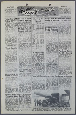 1949 COMBINED AIRLIFT TASK FORCE TIMES Military Newspaper VOL II NO 178 ...