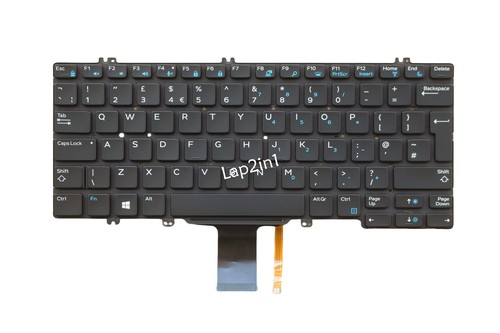 New Dell Latitude 5280 5290 7380 7390 7280 7290 UK KEYBOARD BACKLIT ...