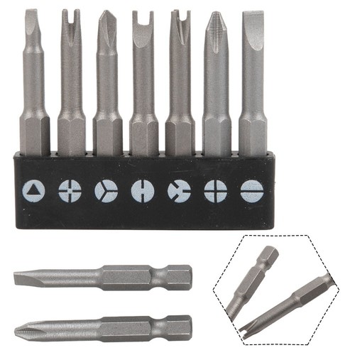 Precision 7pcs Screwdriver Set Magnetic Bits Triangle Y U Shape 50mm ...