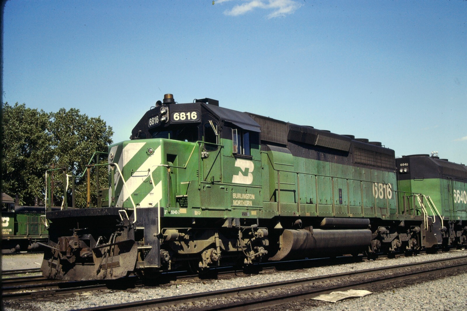 Original Slide BN Burlington Northern SD40-2 6816;St. Paul,MN;June 1978 | eBay