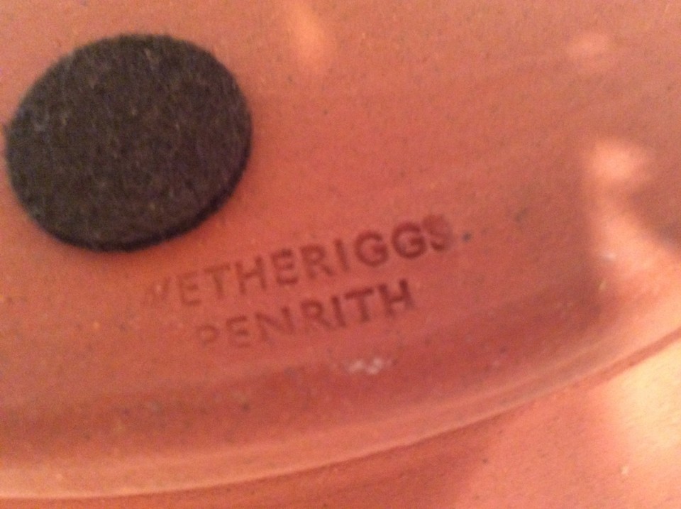 Wetheriggs Penrith Pottery pie plate, red clay/cobalt glaze | eBay