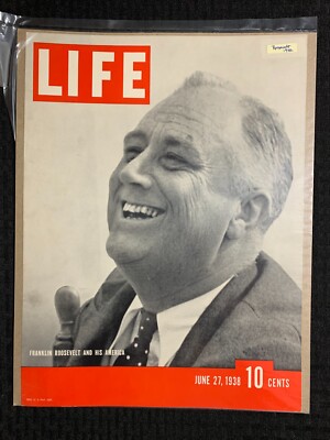 1938 June 27 LIFE Magazine 10.5x14" COVER ONLY Franklin Roosevelt ...