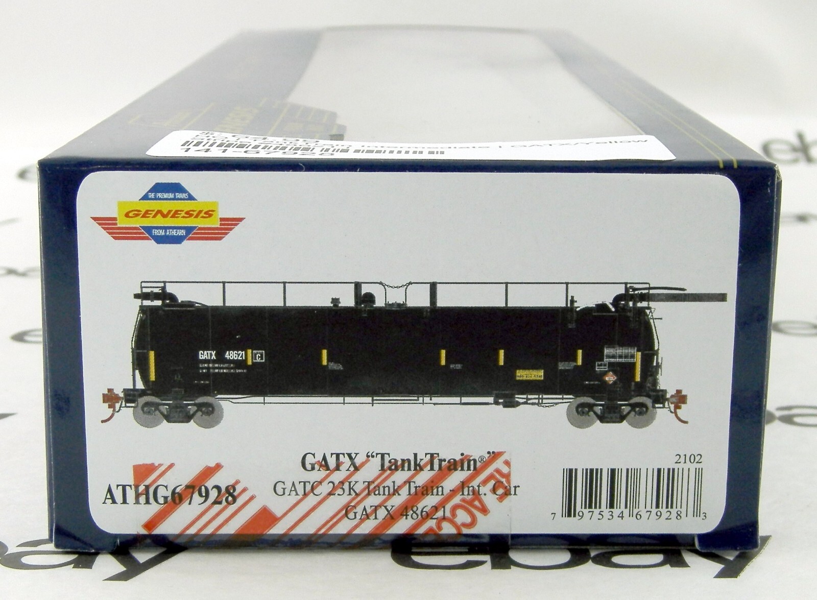 HO Scale GATC 23K Tank Train Intermediate Car - GATX #48621 - Athearn ...