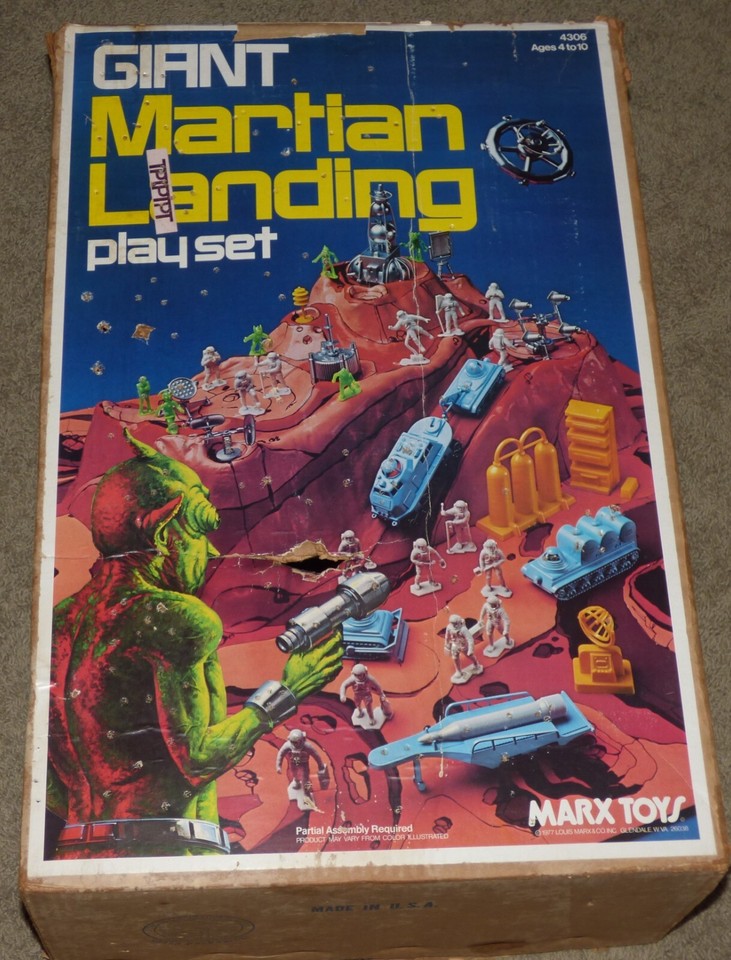 1977 Marx Giant Martian Landing Playset #4306 Vintage Space Toy, Super ...