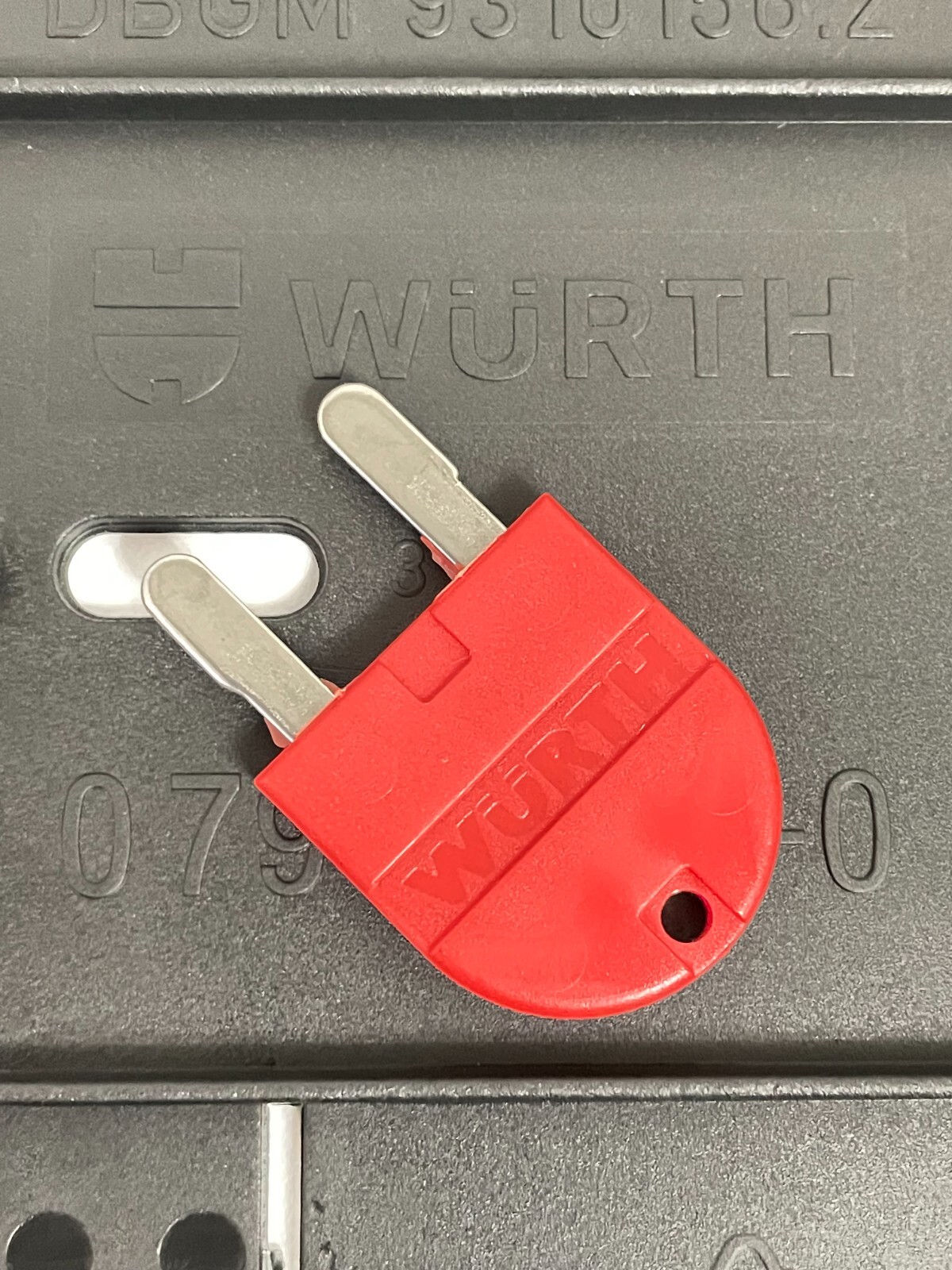 WURTH Number Plate Holder Frame with Key + Rubber Anti-vibration Shock ...