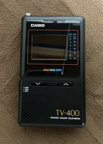 Casio LCD Pocket Color Handheld Portable TV Television VHF UHF TV-400 ...