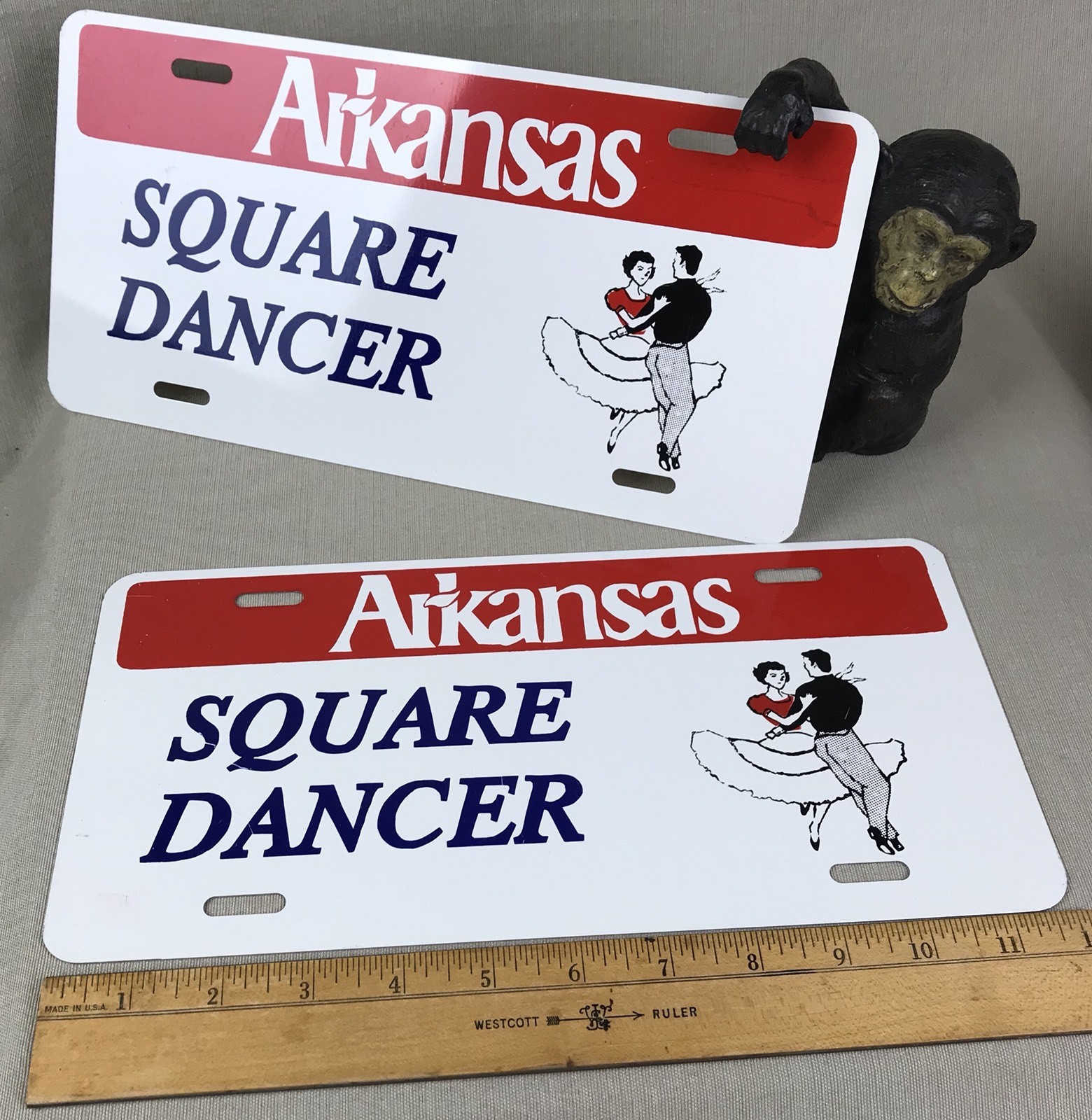 2x Arkansas SQUARE DANCER Vintage Front License Plate Dancing Vanity | eBay