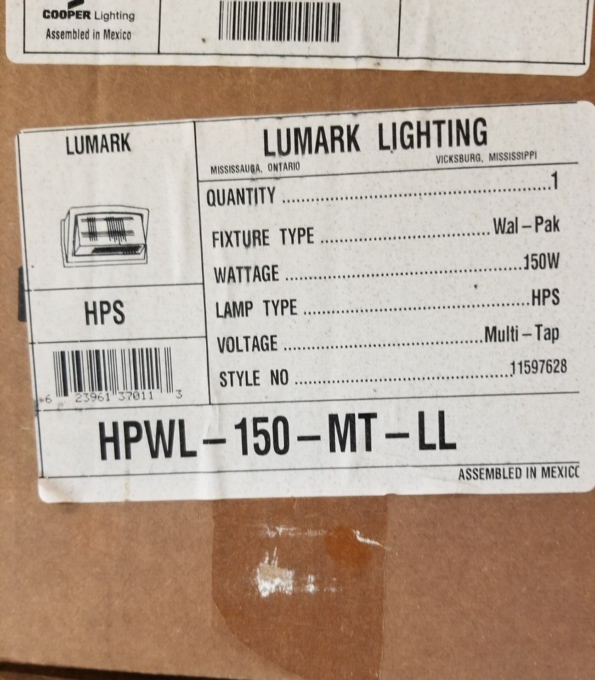 Lumark HPWL-150-MT-LL Outdoor Light Fixture 150W HPS Glass Lens ...