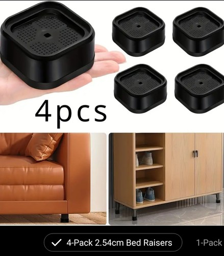 Furniture Bed Risers Durable Plastic Anti Slip 2 inch for Cabinet Table ...