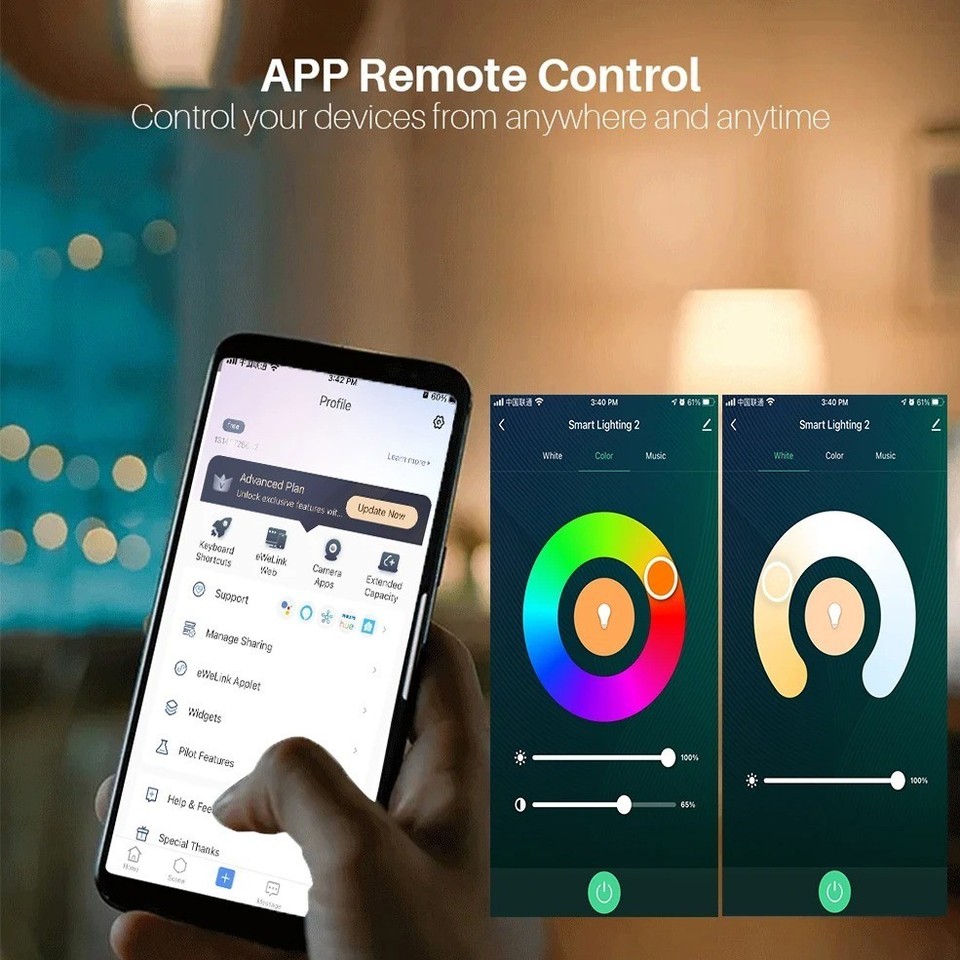 E14 Smart Wifi Led Light Bulb Zigbee RGBCW Led Lamp Works With Alexa ...