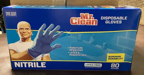 Mr Clean 80-Count Disposable Latex and Powder Free Gloves Lot Of 2 ...
